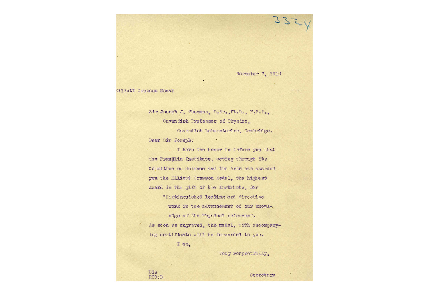 Case Files: Joseph J. Thomson (Physical Sciences) | The Franklin Institute