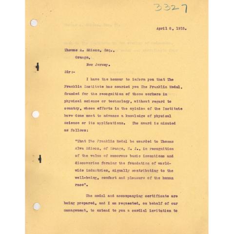 Case Files: Thomas A. Edison | The Franklin Institute